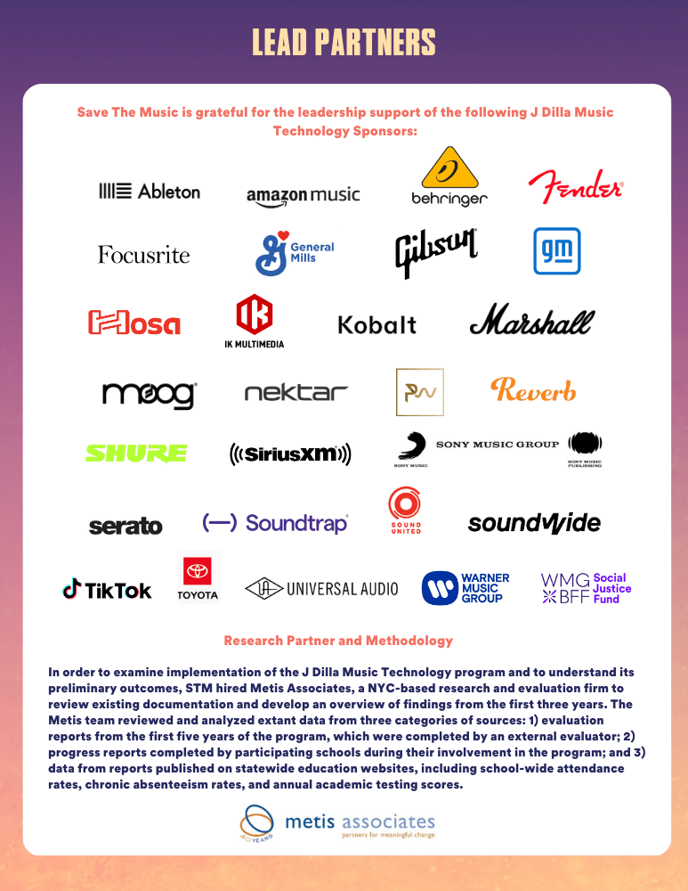 J Dilla Music Technology: Case Study - Save The Music Foundation